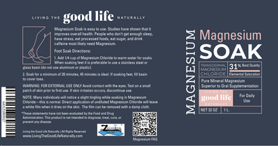 Magnesium Soak 32oz | Pure Transdermal Magnesium for Sleep USA
